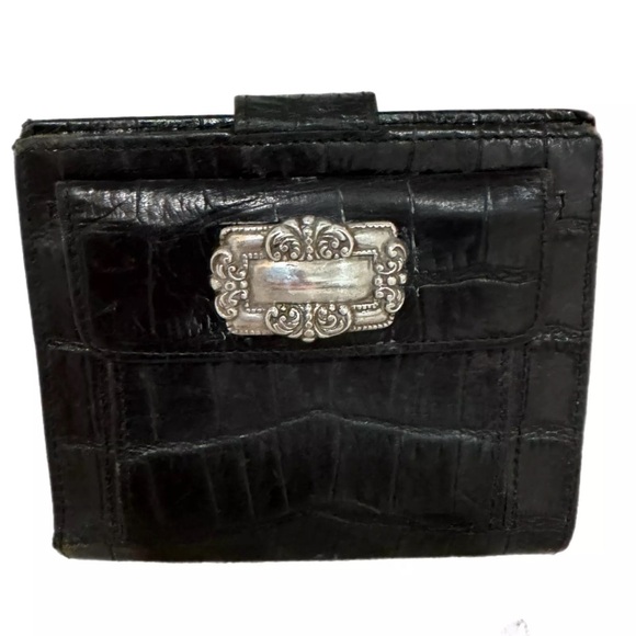 Brighton | Bags | Vintage Brighton Black Crocodile Leather Bifold ...